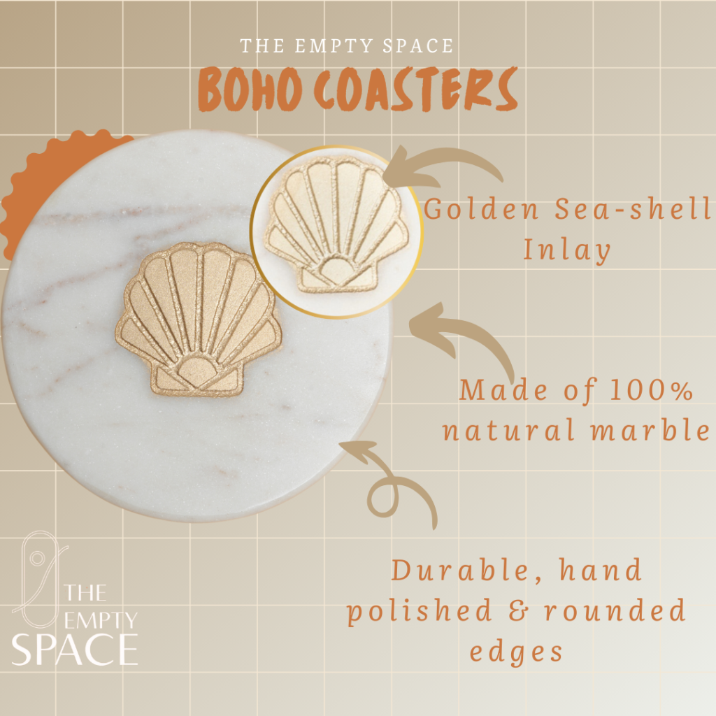 Boho Marble Coasters - The Empty Space